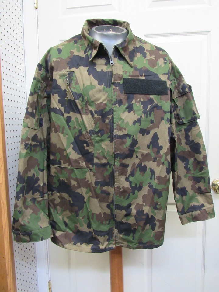 Swiss TAZ 90 Woodland Camo Field Shirt Combat Jacket M92 Approx a Size ...