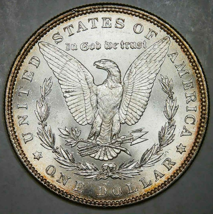 1886__Morgan Silver Dollar__COLOR TONED__Raw, Unc Silver Coin | eBay