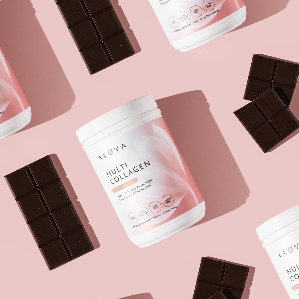 Alaya Naturals Multi Collagen Powder – Chocolate (Type I–X) with MSM ...