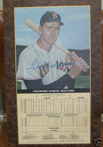 TED WILLIAMS - Autograph Signed Auto Career Stat Plaque PSA/DNA | eBay