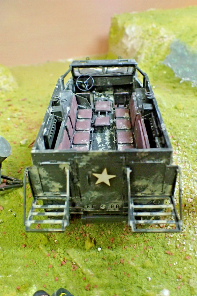 Built Painted Tamiya 1/35 U.S. half-track truck, jeep & infantry lot | eBay