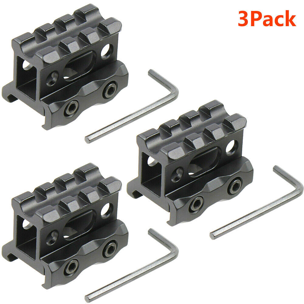 1-5x 3 Slots Riser Mount For Optics Red Dot 1" Inch High Profile ...