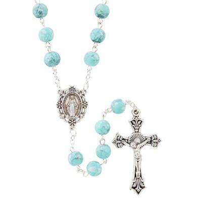 Aqua Beads Massa Collection Rosary Christian Praying Rosery for Men ...