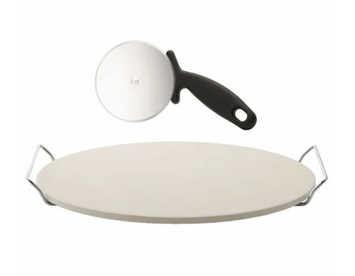 Soffritto Professional 3 Pce Set Home Bakeware Pizza Stone with Rack ...