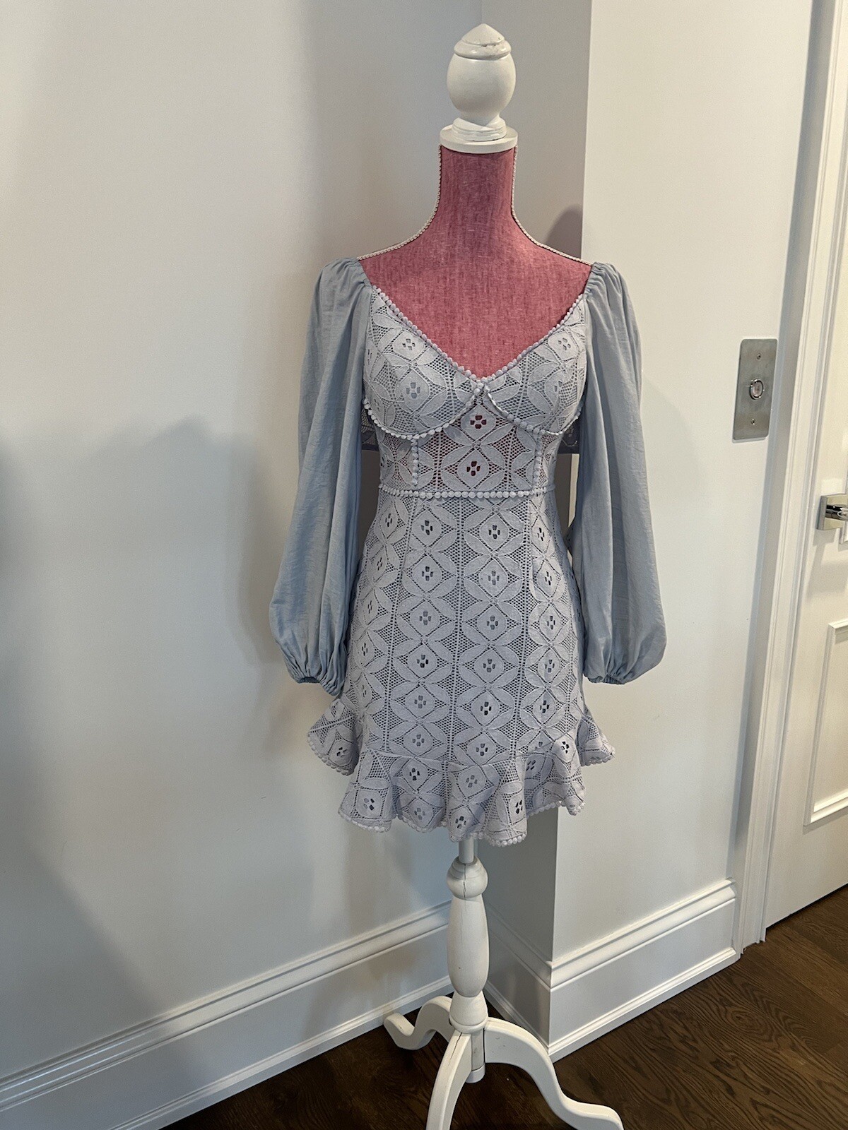 NWT Selfie Leslie Angel Boba Dress in Steel Blue Small. Gorgeous ...
