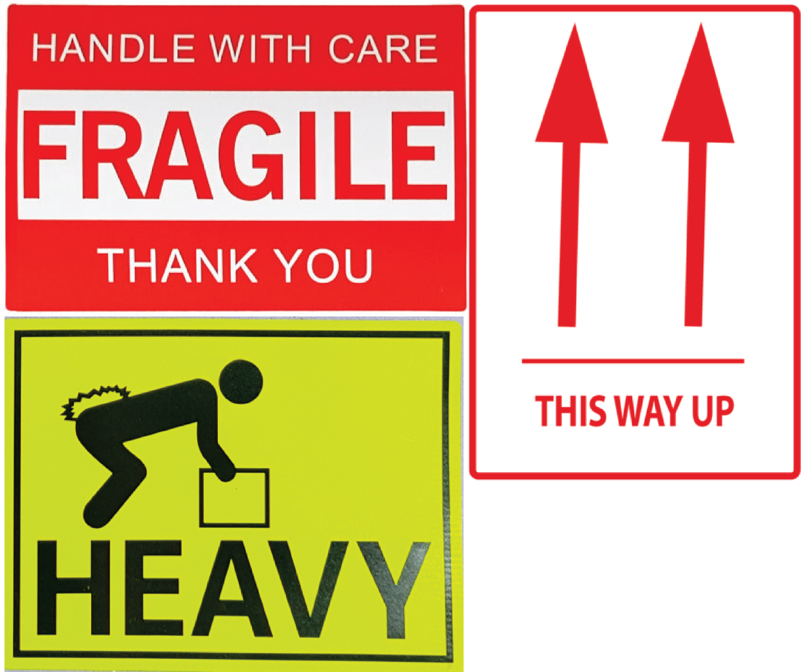Fragile / Heavy / THIS WAY Up Labels -75mm x 50mm, Shipping / packaging ...