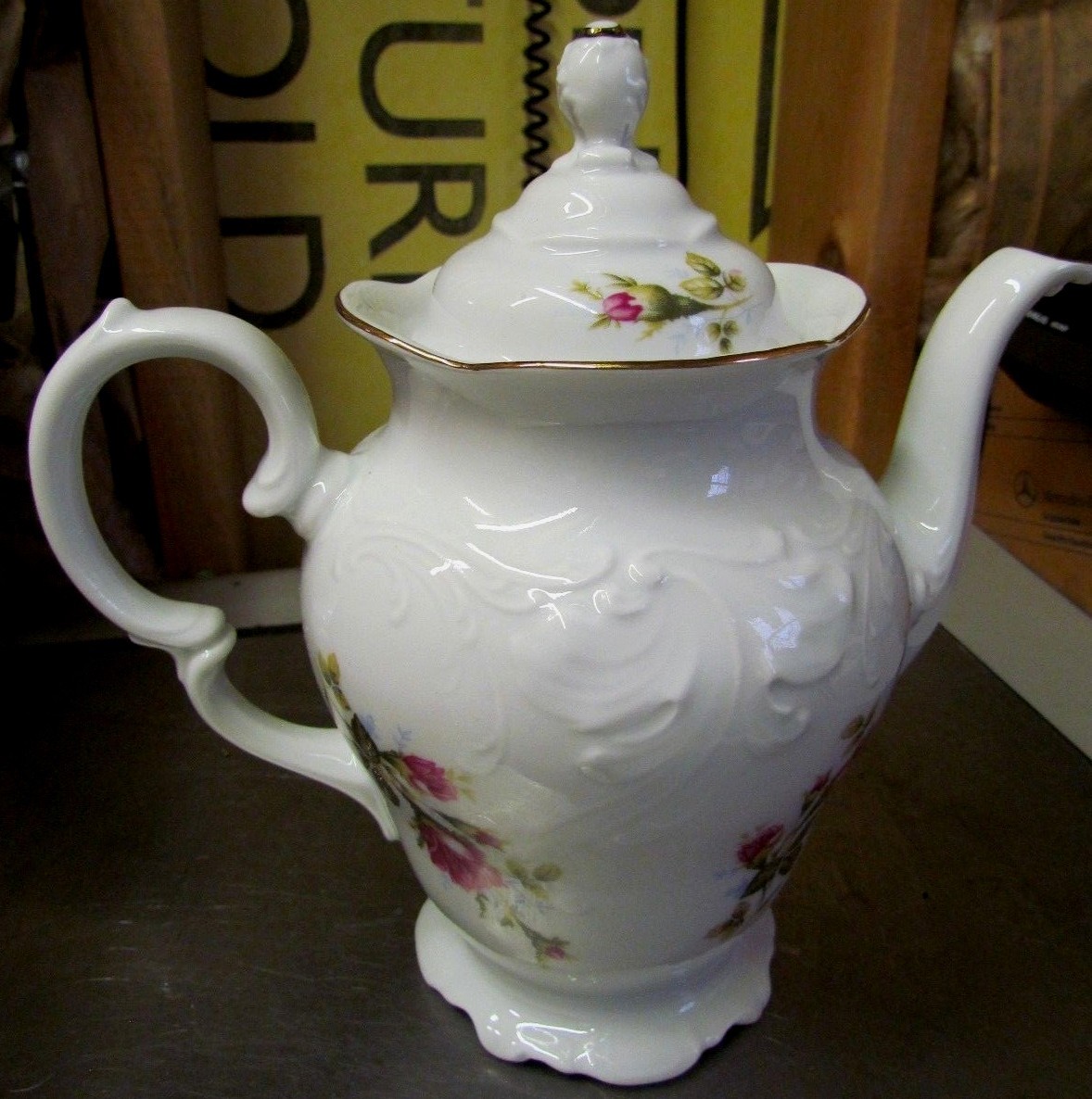 Beautiful Wawel Royal Vienna Rose 9" Poland Tea Coffee Pitcher Perfect ...