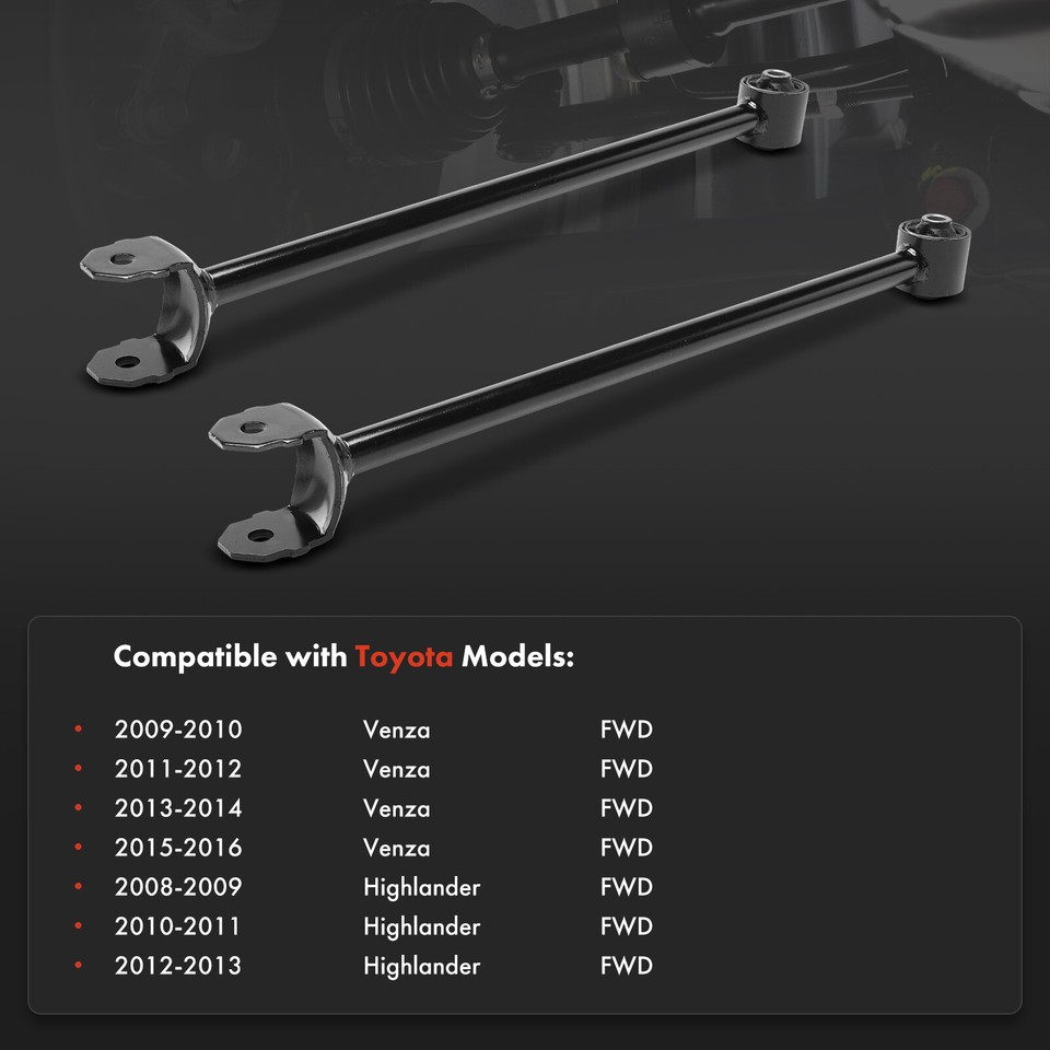 2x Rear Suspension Trailing Arm for Toyota Highlander 2008-2013 Venza ...