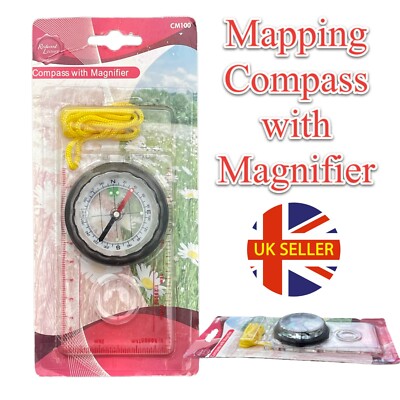 MAPPING / HIKING COMPASS & MAGNIFIER | eBay UK