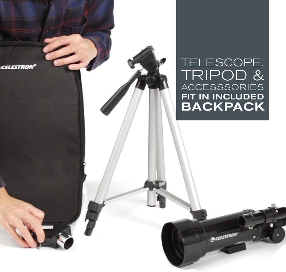Celestron - 70mm Travel Scope - Portable Refractor Telescope - Fully ...