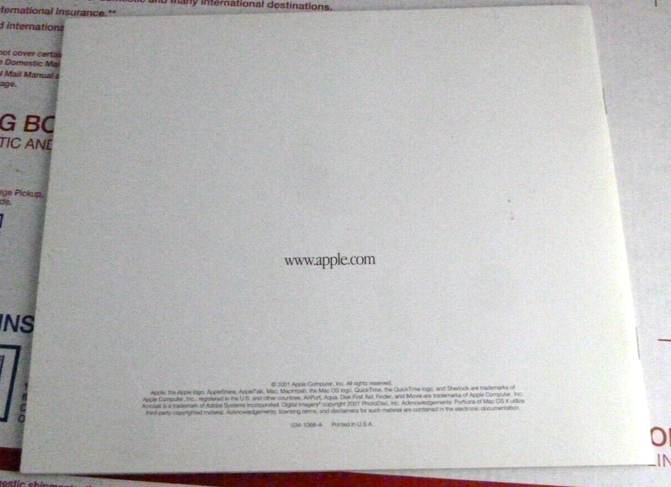 Apple Welcome to Mac OS X User's Guide Owner's Manual Book Booklet ...