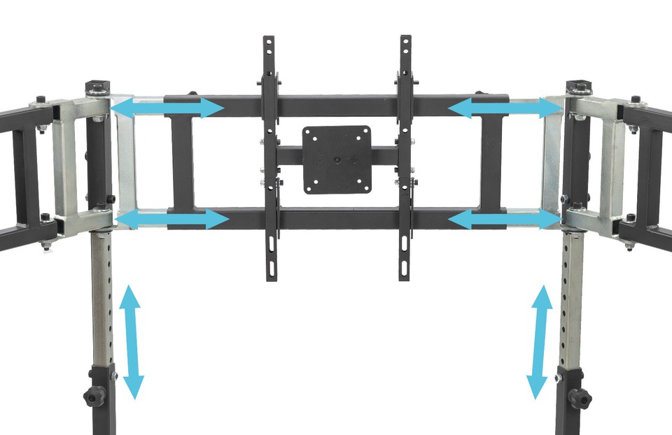 SimFab Triple Monitor Stand for Sim Racing and Flight Simulation, 24 ...
