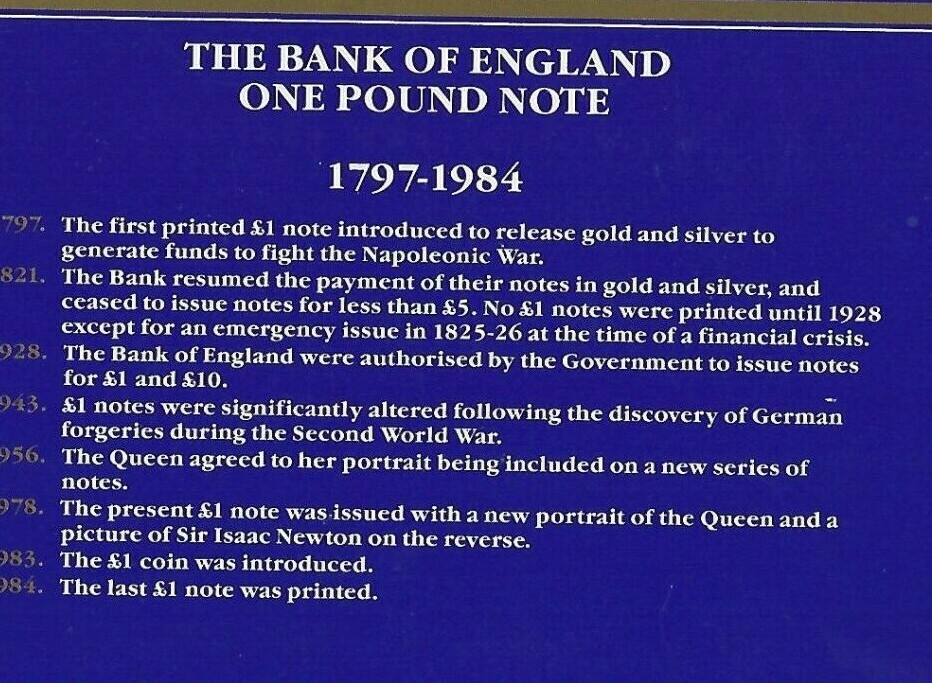 £1 One Pound Banknote Last type Isaac Newton in card Packs Raffles etc ...