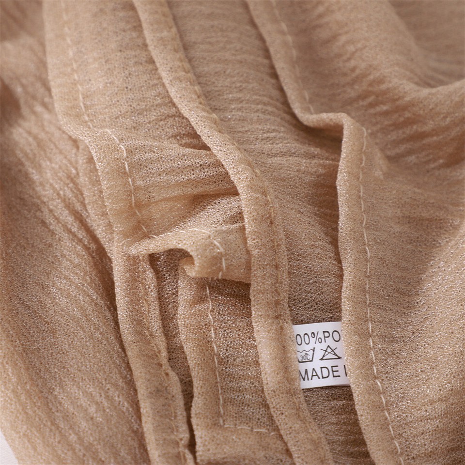 Solid Color Scarves Wrinkled Headscarves Shawls and Wraps Jersey Ladies ...