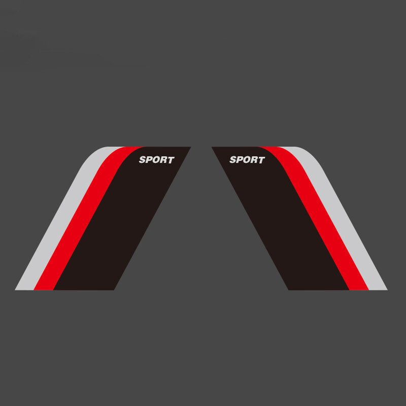 Pair Universal Sport Hash Side Door Fender Sticker Racing Decal Sticker ...
