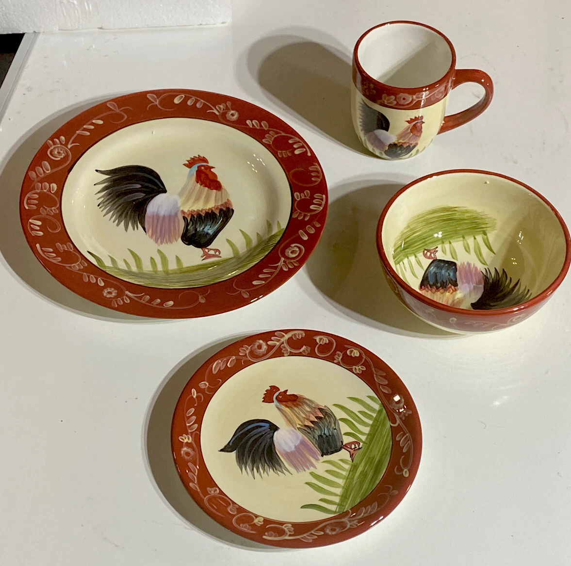 Rooster Design Dinnerware