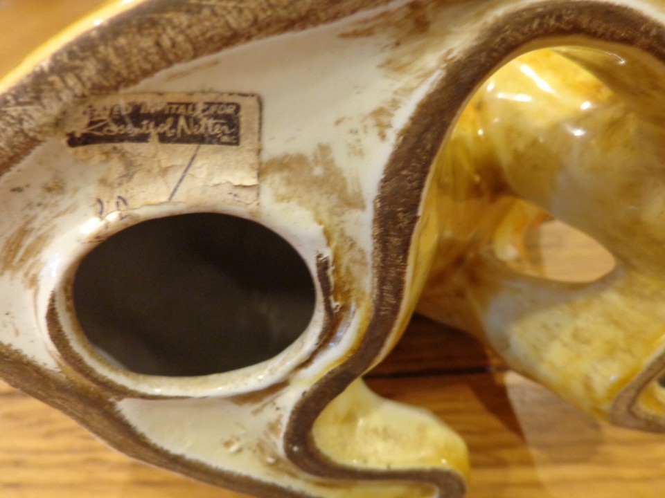 ANTIQUE ROSENTHAL NETTER HAND PAINTED CERAMIC LION FIGURINE 8 x 8 x 4 ...