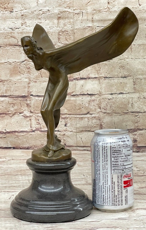 Famous Jean Patoue Bronze Flying Lady Figurine Statue Lost wax Method ...