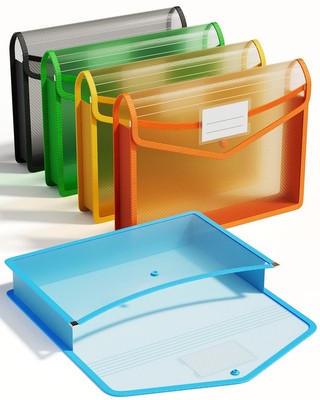 Plastic Expanding File Folder, Transparent envelopes with Snap Closure ...