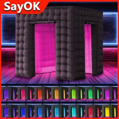 8.2FT Inflatable Photo Booth Cube Photobooth w/ Led Light for Bars ...