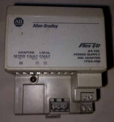 Allen-Bradley 1794-ASB FLEX Remote I/O Adapter 24VDC PS 8 I/O Module ...