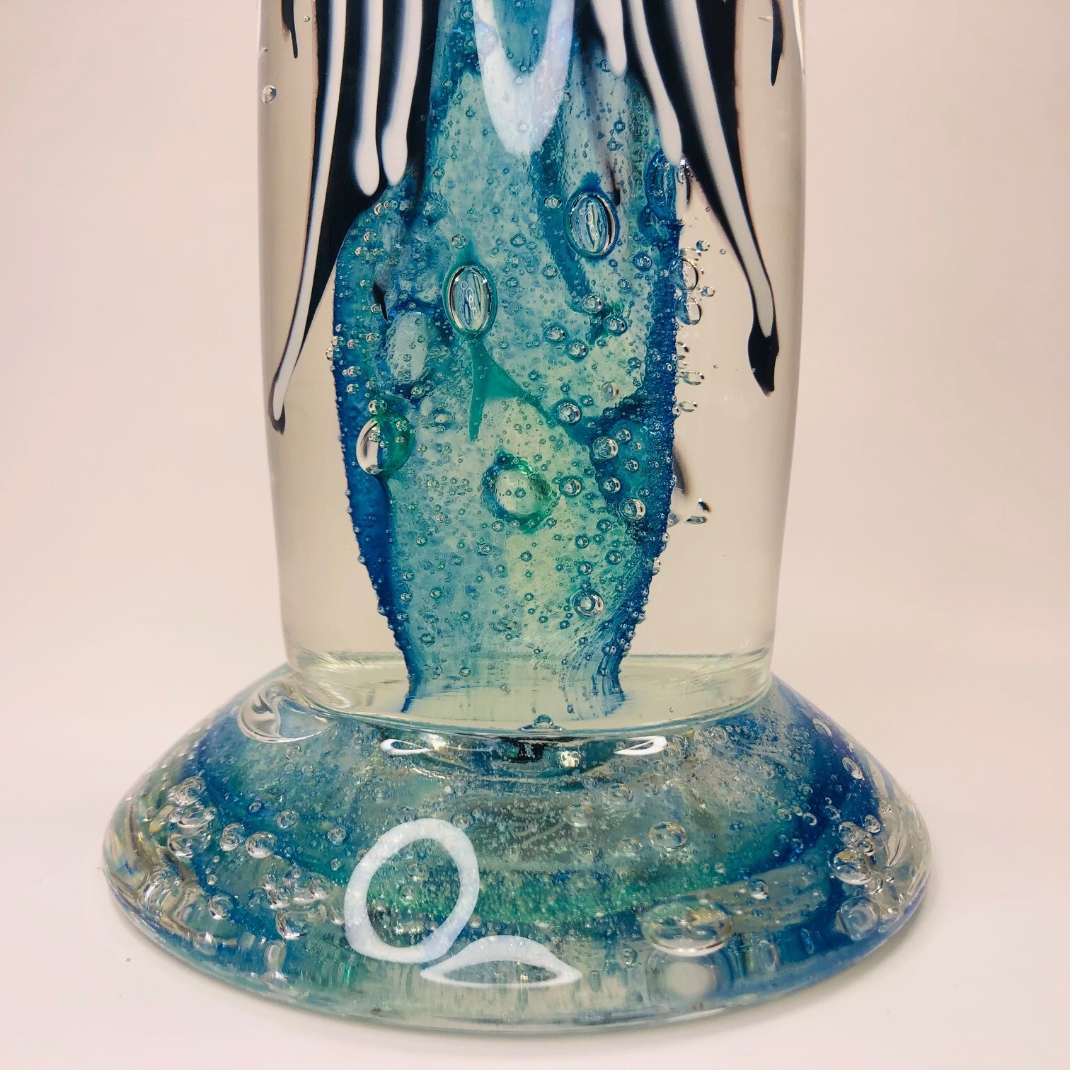 Eileen Gordon The Batfish Art Glass Sculpture Column Candle Stand ...