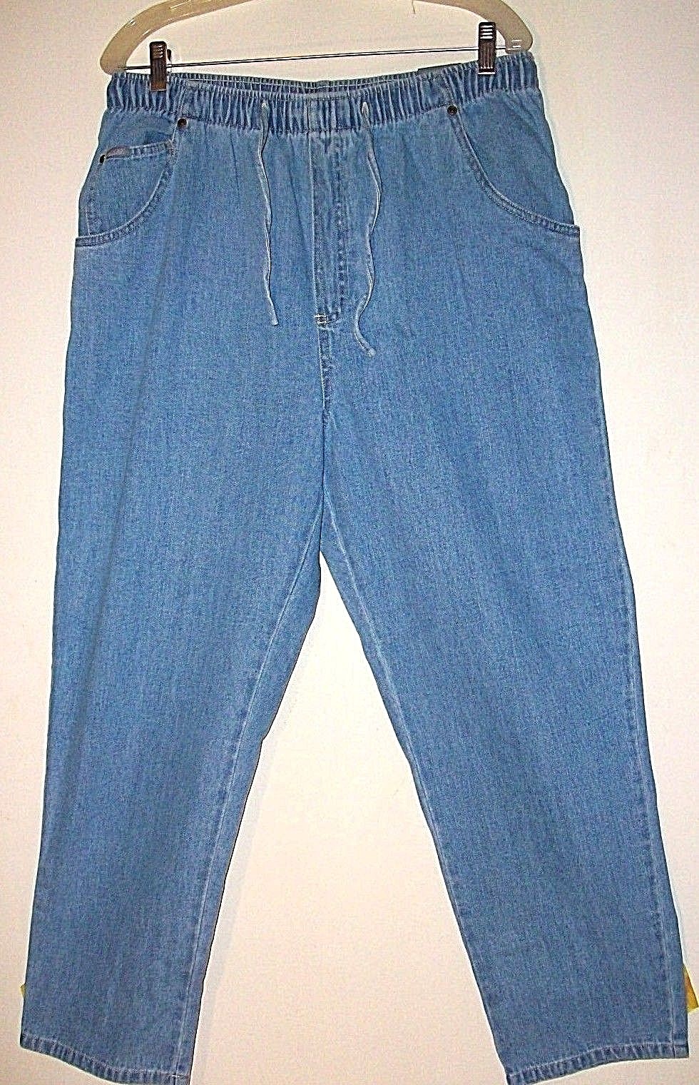 NWT Ladies 14 SHORT Blassport Denim Soft Blue Jeans Pants Elasticized ...