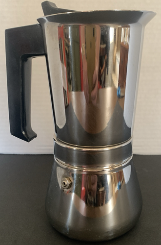 Vev T6Espresso Coffee Pot 6 Cup 18/10 Stainless Steel Italy Inox | eBay