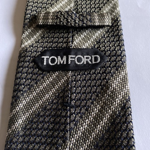 Men's green and multicolor Tom Ford silk tie with pattern print ...