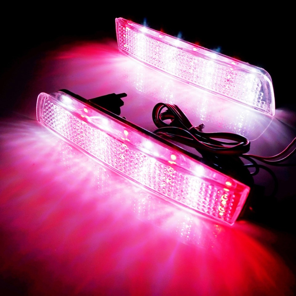 2 Clear LED Bumper Reflector Backup Tail Brake Light For Infiniti FX35 ...