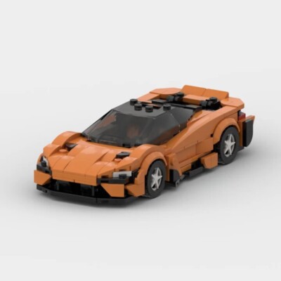 Brick Works Orange McLaren 765lt Racing Sports Car MOC Legos Toy | eBay