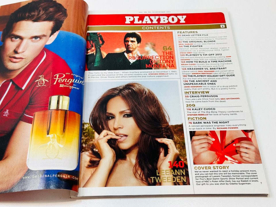 Playboy December 2011 Kaley Cuoco Herschel Walker John Hodgman Lee-ann ...