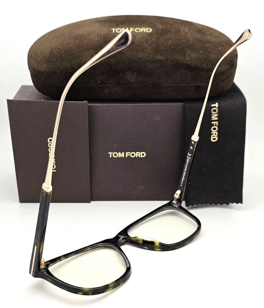 TOM FORD Blue Block Eyeglasses TF 5589-B 052 55-15 Tortoise Gold ...