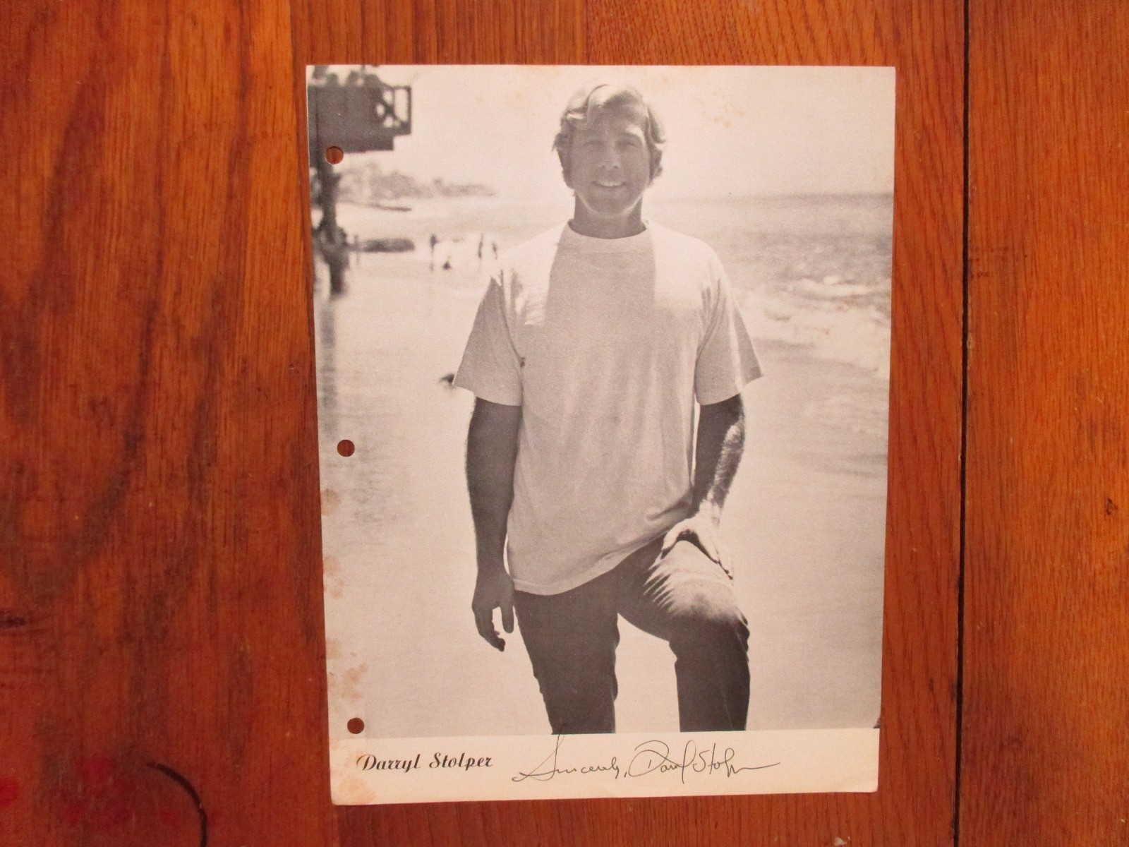 DARRYL STOLPER (Gidget/Sally Field/Beach Party)Signed B & W 8 1/2 X 11 ...
