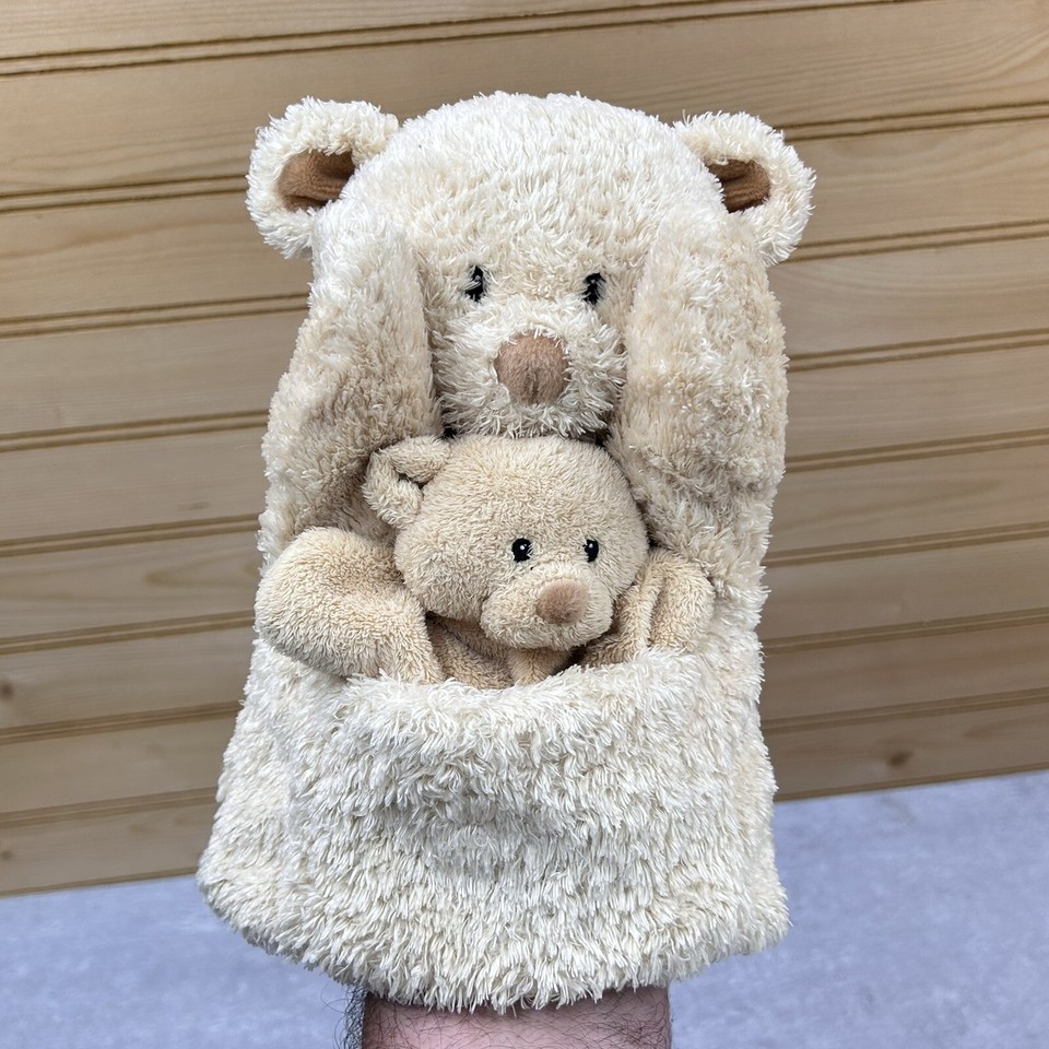 Baby Gund Lets Play Bippy and Baby Teddy Bear Hand Puppets Plush | eBay