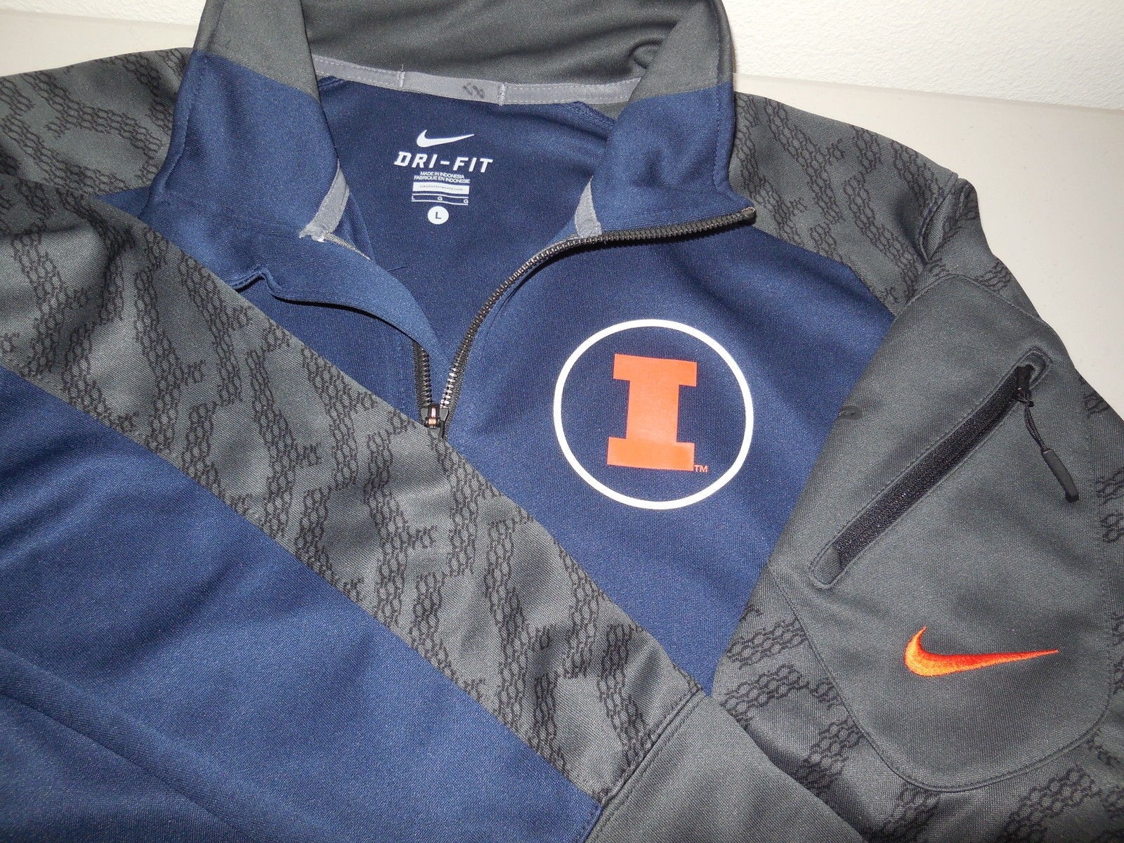 Nike Illinois Track and Field Team Jacket Coat Authen… - Gem
