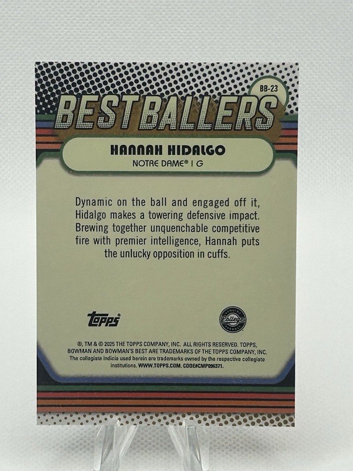 2024-25 Bowman's Best U Hannah Hidalgo Best Ballers ORANGE GEOMETRIC ...