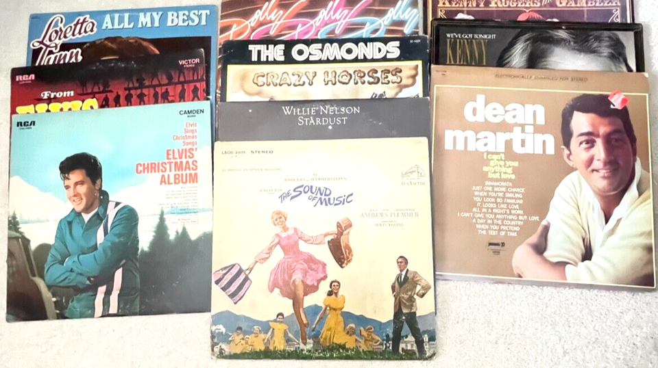 Collectable Record Albums. Bulk of 10 Vintage Most Popular Vinyl Record ...