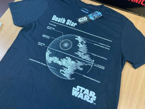 Genuine Black Star Wars Mens Death Star T-shirt Medium 36" Chest New | eBay