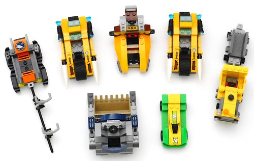 LEGO Partial Vehicles Utility Racing Car Luggage Transport 7 Piece Lot ...