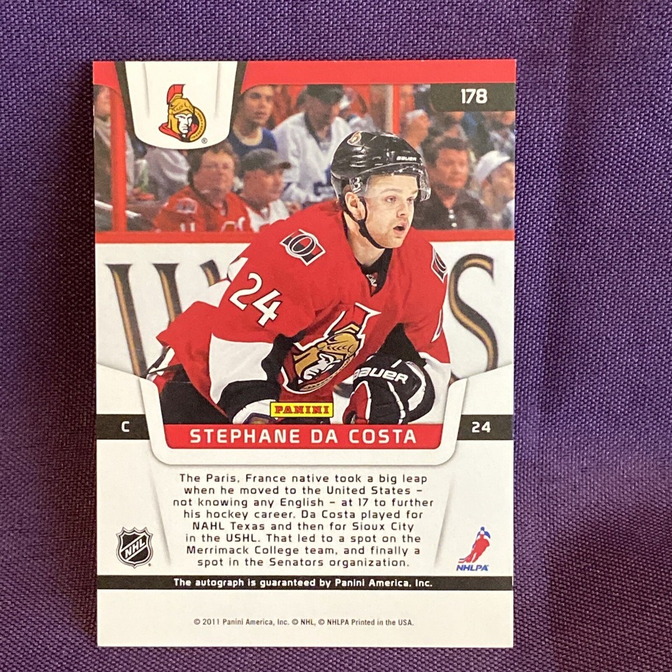 2011-12 Certified Freshman Signatures Stephane Da Costa #178 Rookie ...