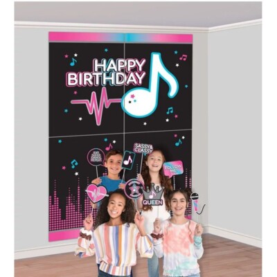 Internet Famous Birthday Scene Setter Photo Backdrop with Props Plastic ...