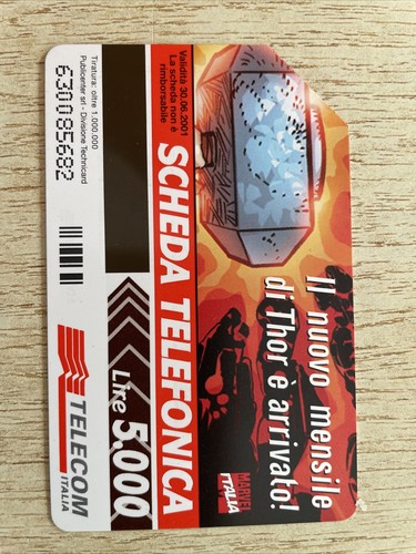 SCHEDA TELEFONICA-MARVEL-THOR-TELECOM-C&C F3073-GOLDEN ITALIA 965-USATA ...