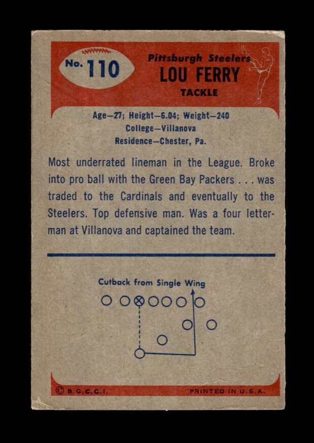 1955 Bowman Set-Break #110 Lou Ferry VG-VGEX (crease) *GMCARDS* | eBay