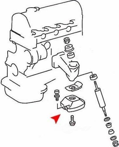 Engine Mount URO Parts 1232411213 fits 77-83 Mercedes 240D | eBay