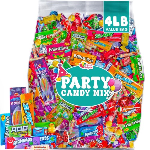 Party Mix - 4 Pound - Individually Wrapped Candies - Assorted Candy ...