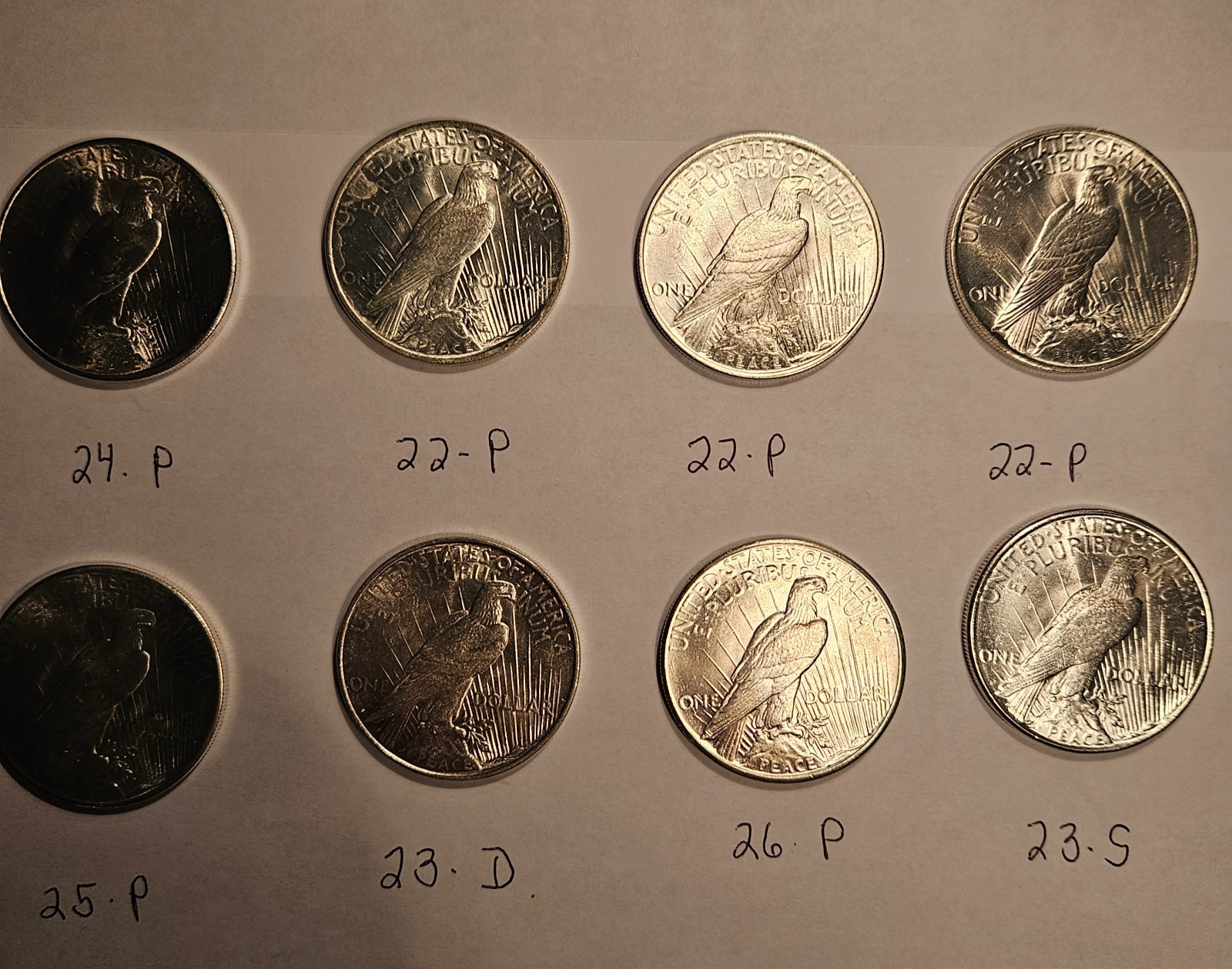 SET OF 10 PEACE DOLLARS / NICE LOOKING SLIDERS | eBay