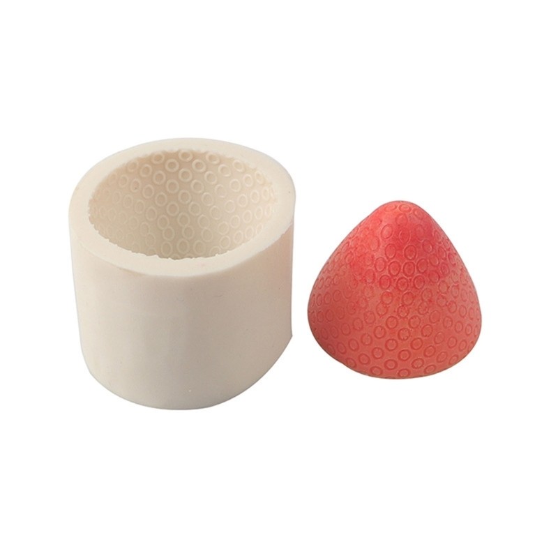 3D Strawberry Shaped Baking Mold Silicone Cake Decorating Tools Fondant ...