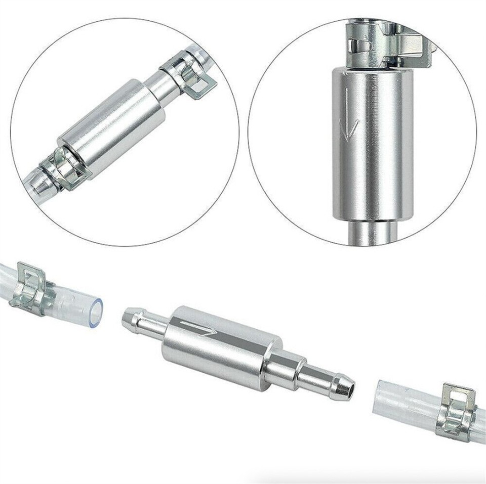 Brake Bleeder Hose, One Way Check Valve Tube Bleeding Tool Kit Silver ...