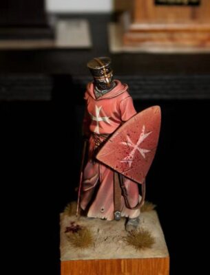 Unpainted Unassembled 90mm Resin Crusader Knight White model kit | eBay